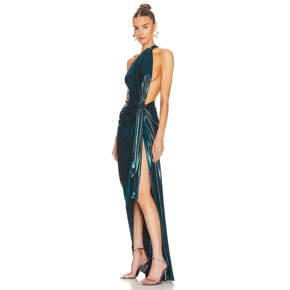 J.Angelique | Dresses | Jangelique Disa Dress In Teal Metallic Knit ...